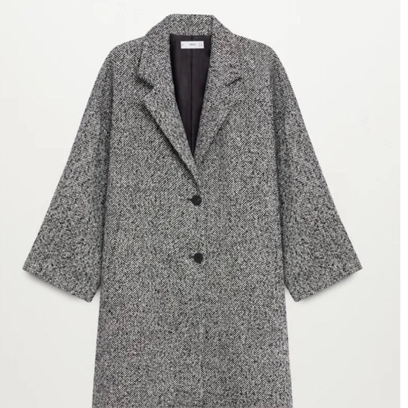 Mango | Jackets & Coats | Mango Oversized Grey Wool Coat Wintercoat ...